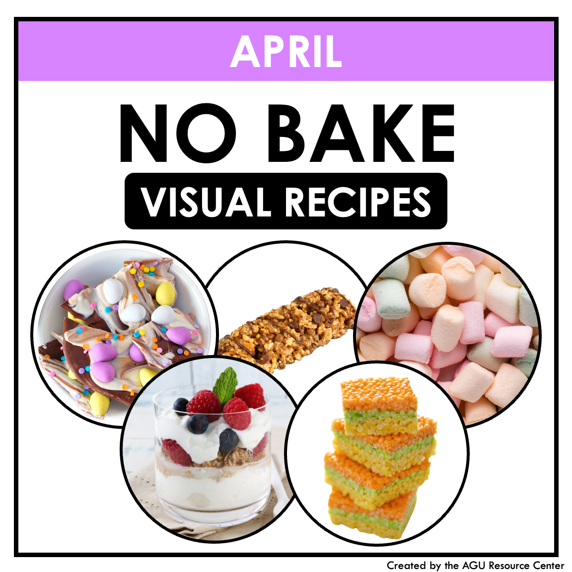 April No-Bake Visual Recipes Bundle — Autism Grown Up