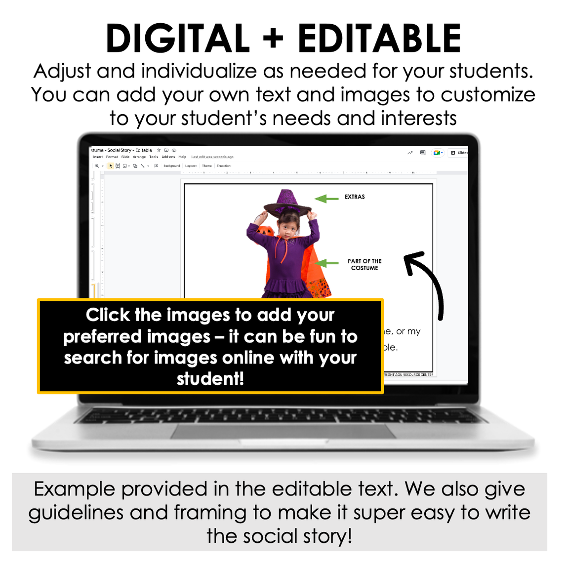 Wearing a Costume | Halloween Social Stories | Print + EDITABLE ...