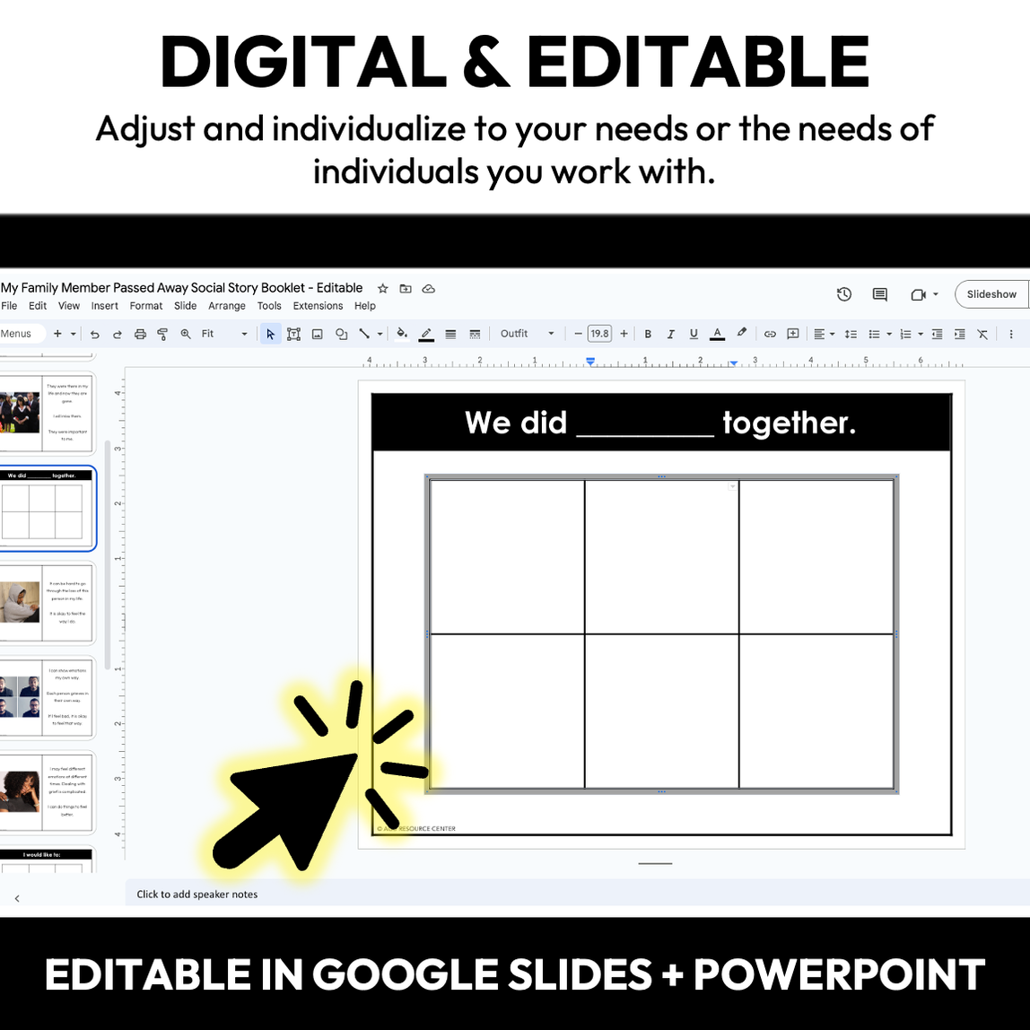 My Family Member Passed Away Social Story Booklet | Editable — Autism ...