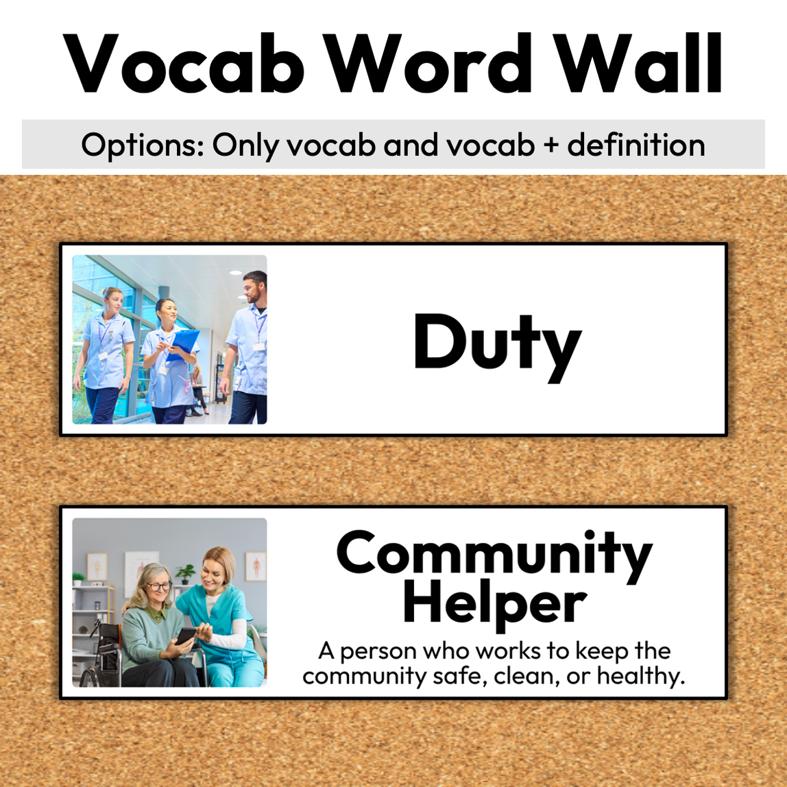 Jobs and Their Tasks | Career Exploration Vocab Wall, Cards, & Workshe ...