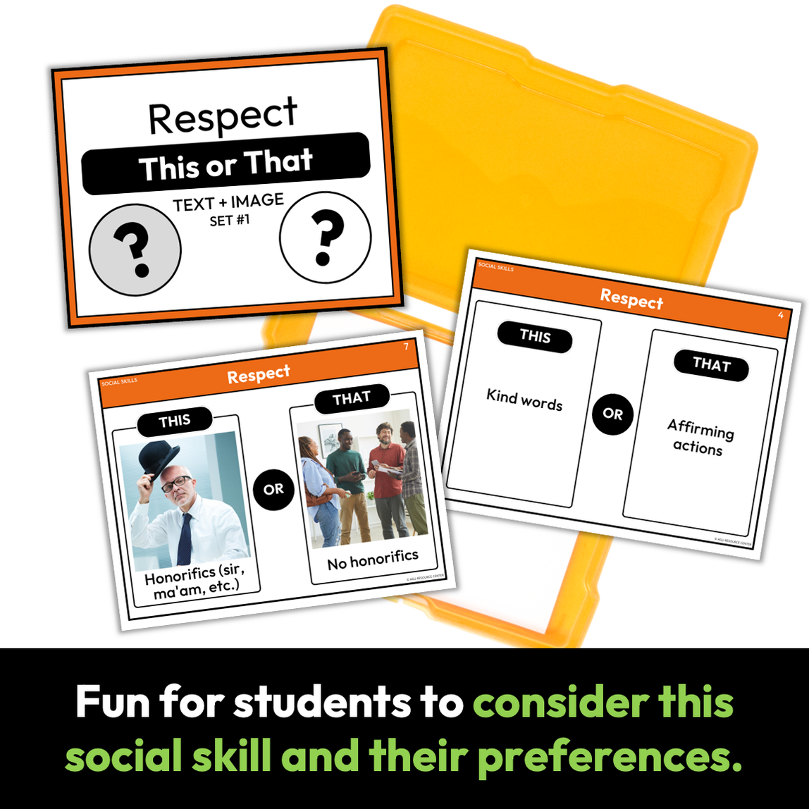 Respect | This or That | Social Skills Game — Autism Grown Up
