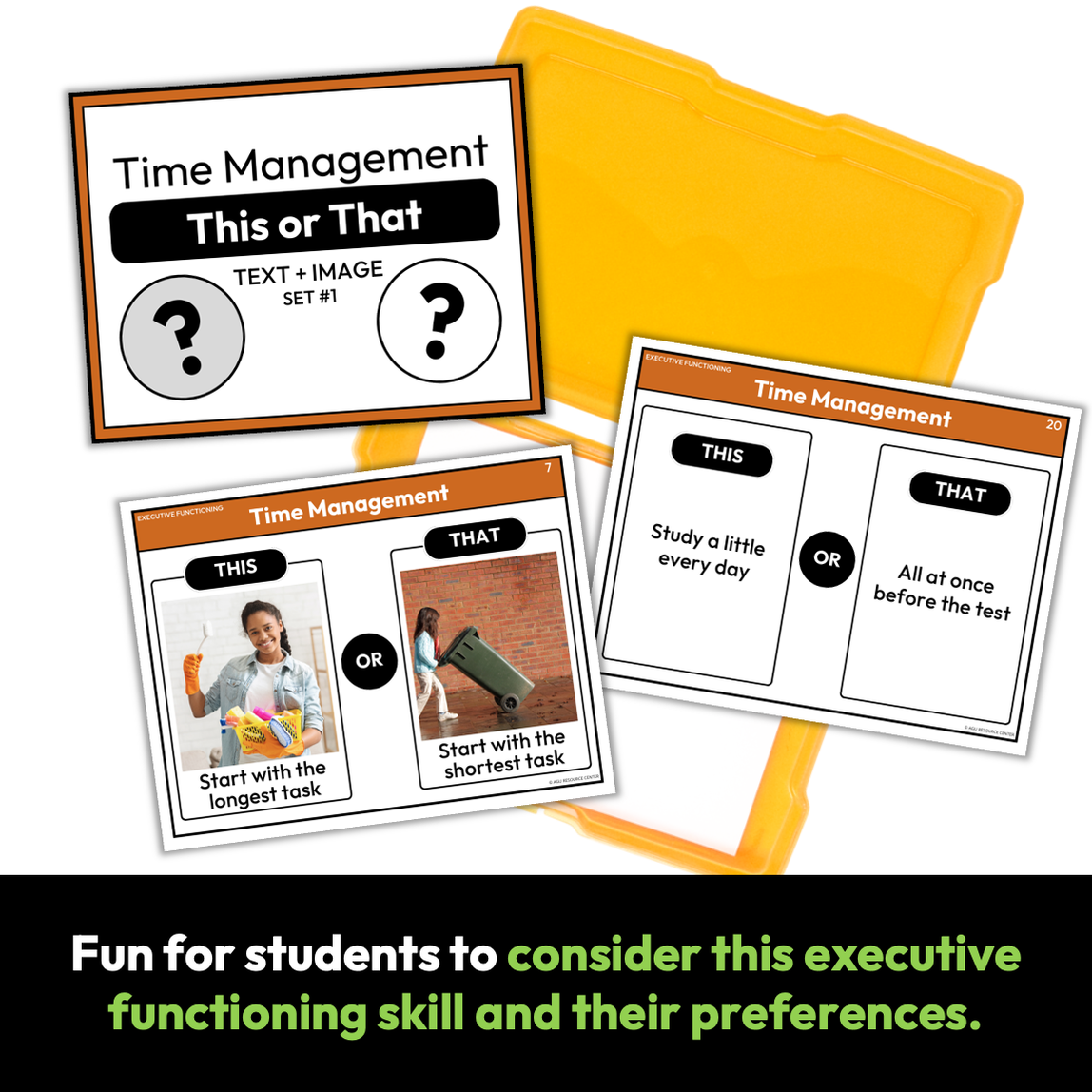 Time Management | This or That | Executive Functioning Skills Game ...