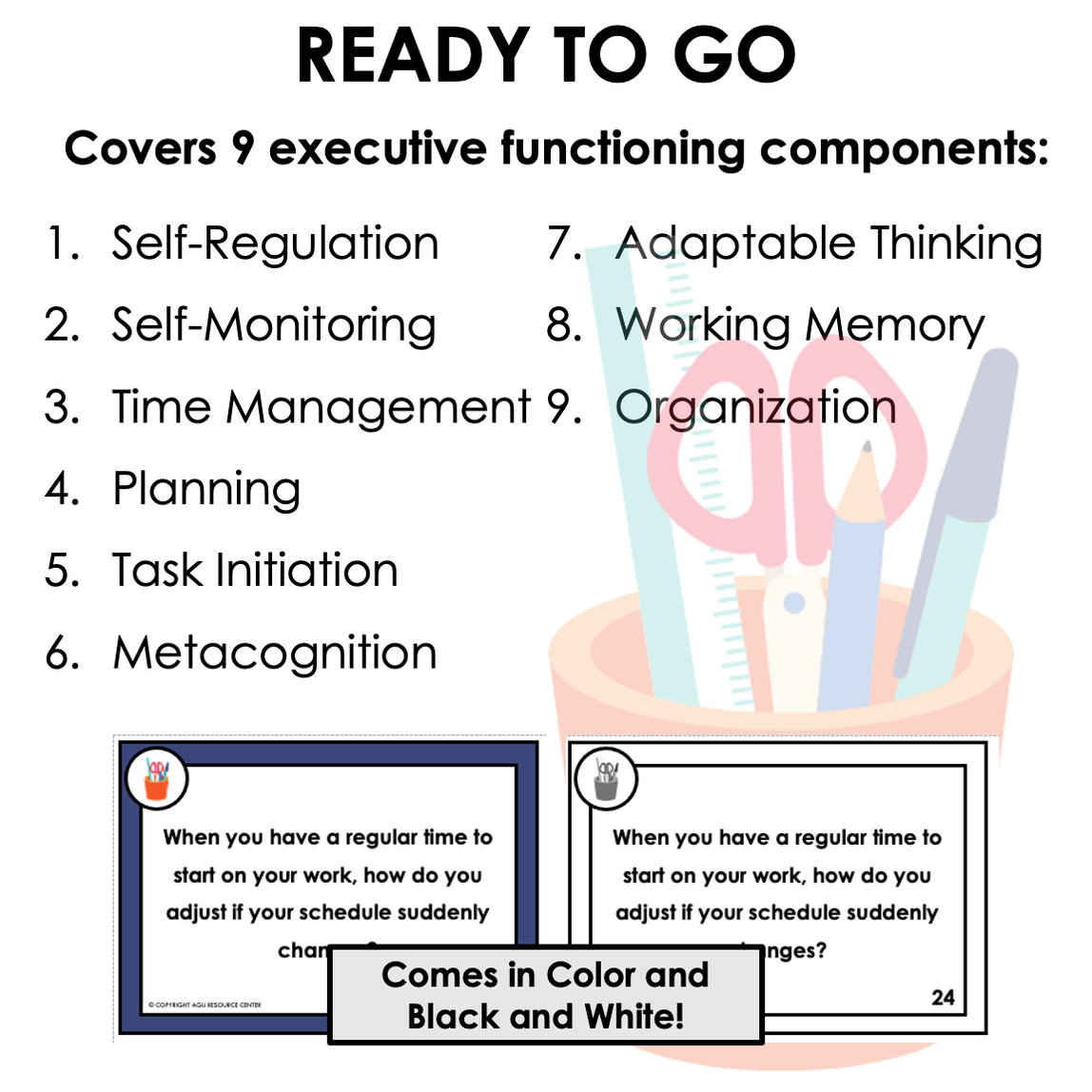 Executive Functioning Task Cards Bundle — Autism Grown Up