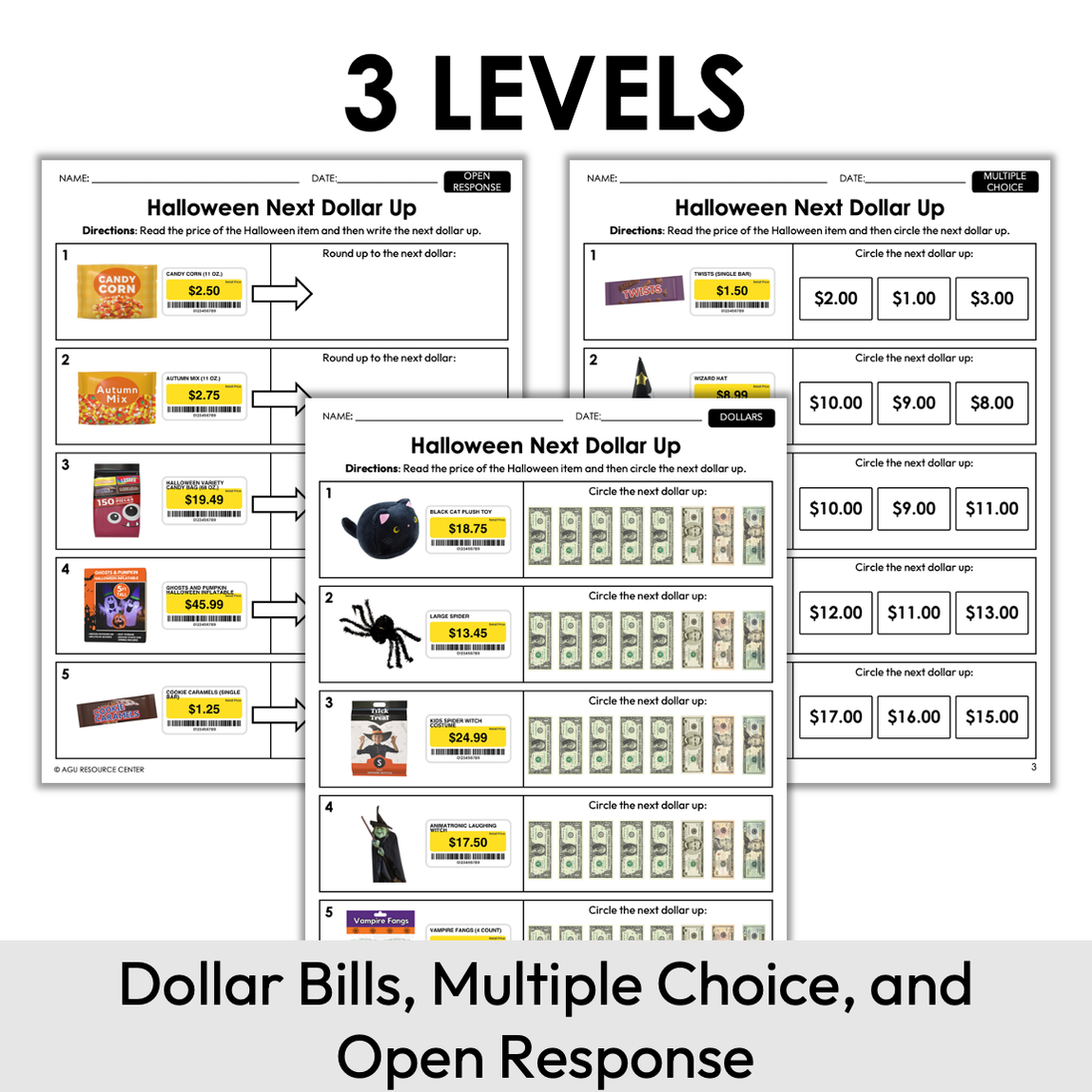 Halloween Next Dollar Up Worksheets for Special Education — Autism Grown Up