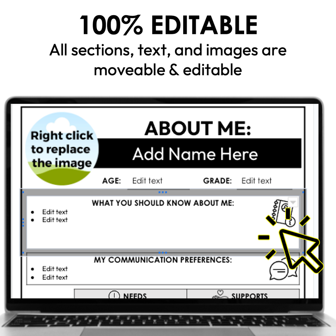 All About Me One-Page Handout — Autism Grown Up