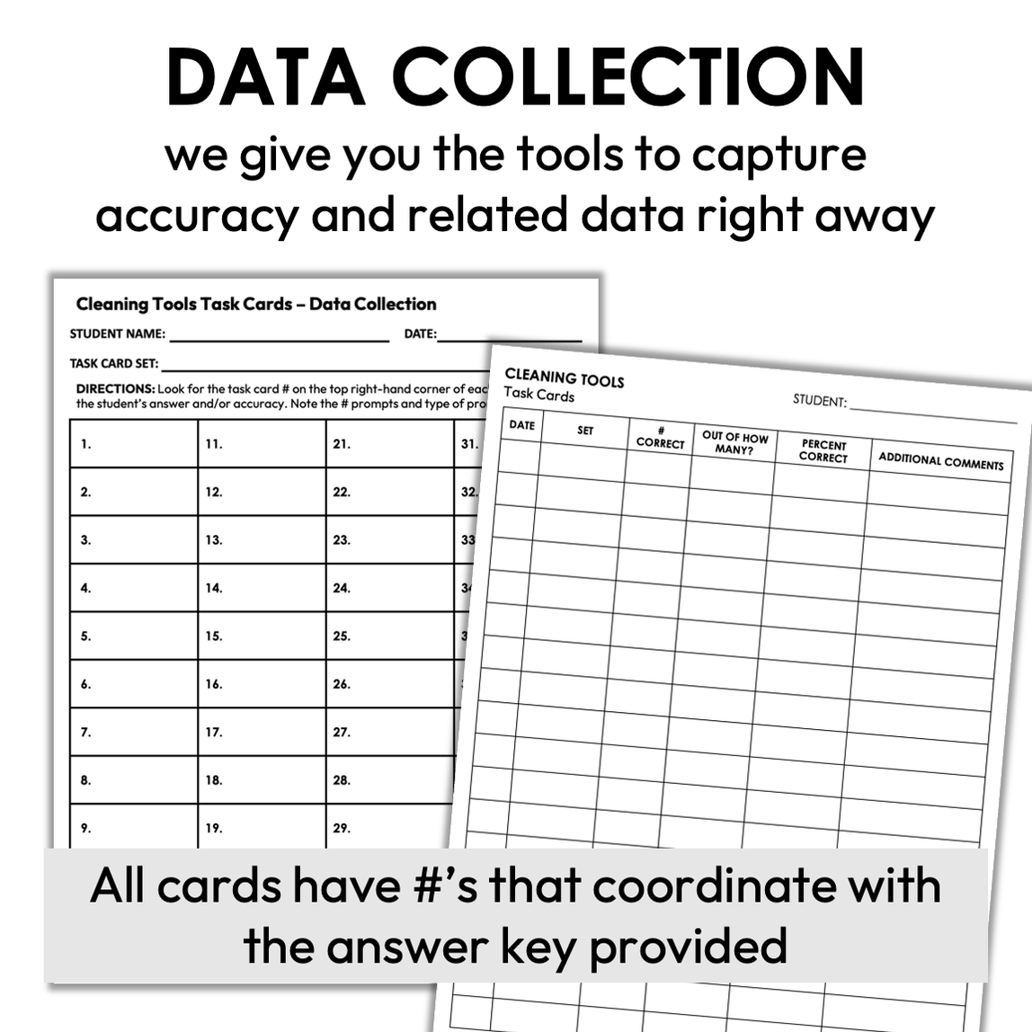 Cleaning Tools | Matching Task Cards | Special Education — Autism Grown Up