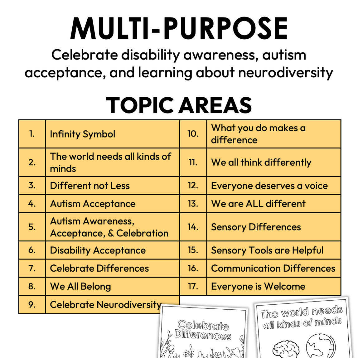 Autism Acceptance + Neurodiversity Coloring Pages — Autism Grown Up