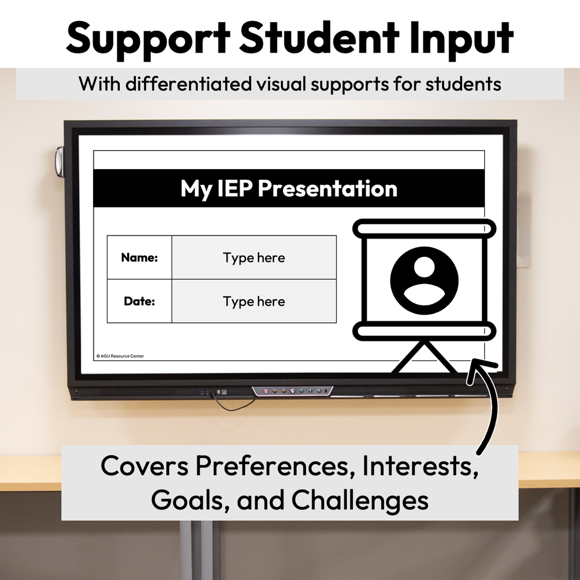 Student IEP Presentation Slides | Editable Template — Autism Grown Up