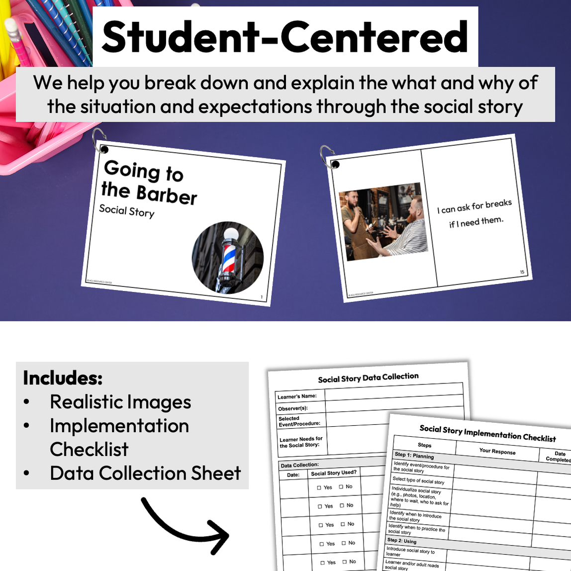 Going to the Barber | Social Story Booklet — Autism Grown Up