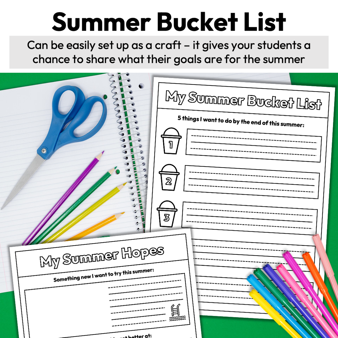 Summer Bucket List Goal Setting Activity | Printable + Digital — Autism ...