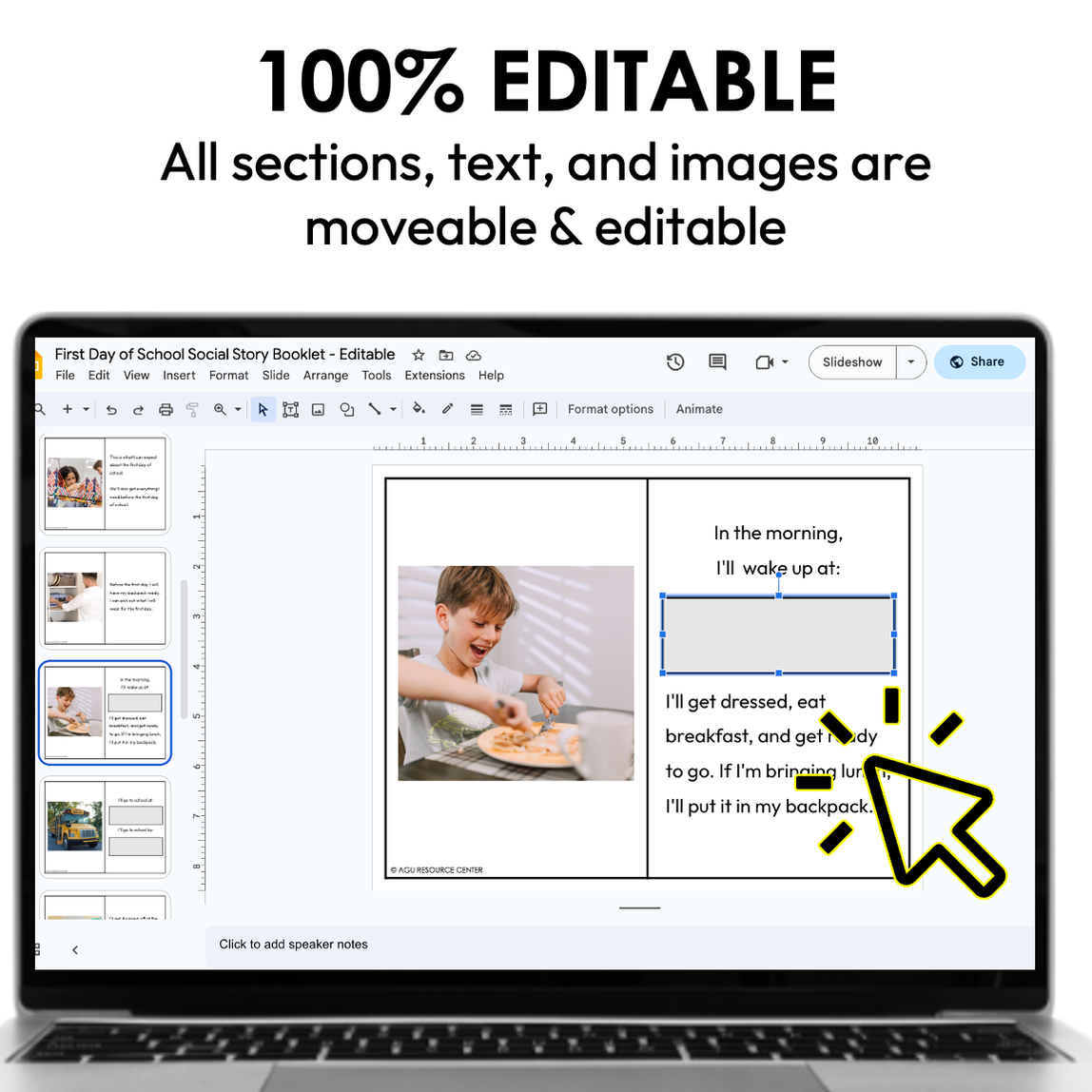 First Day of School Social Story Booklet | Editable — Autism Grown Up