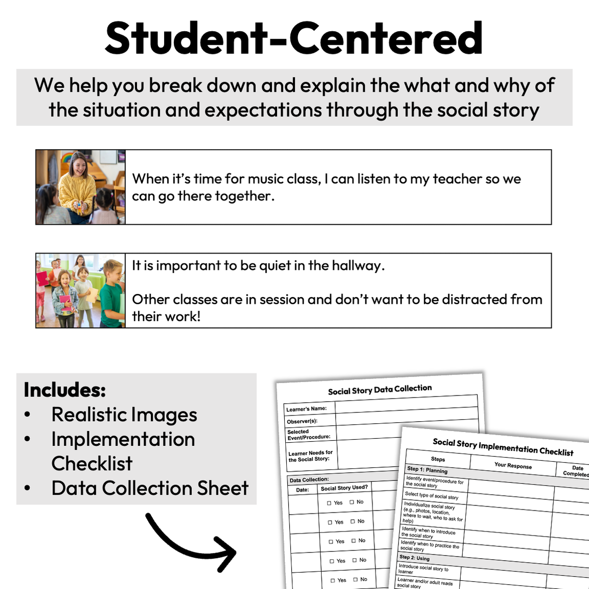 Going to Music Class | 1-Page Social Story | Elementary — Autism Grown Up