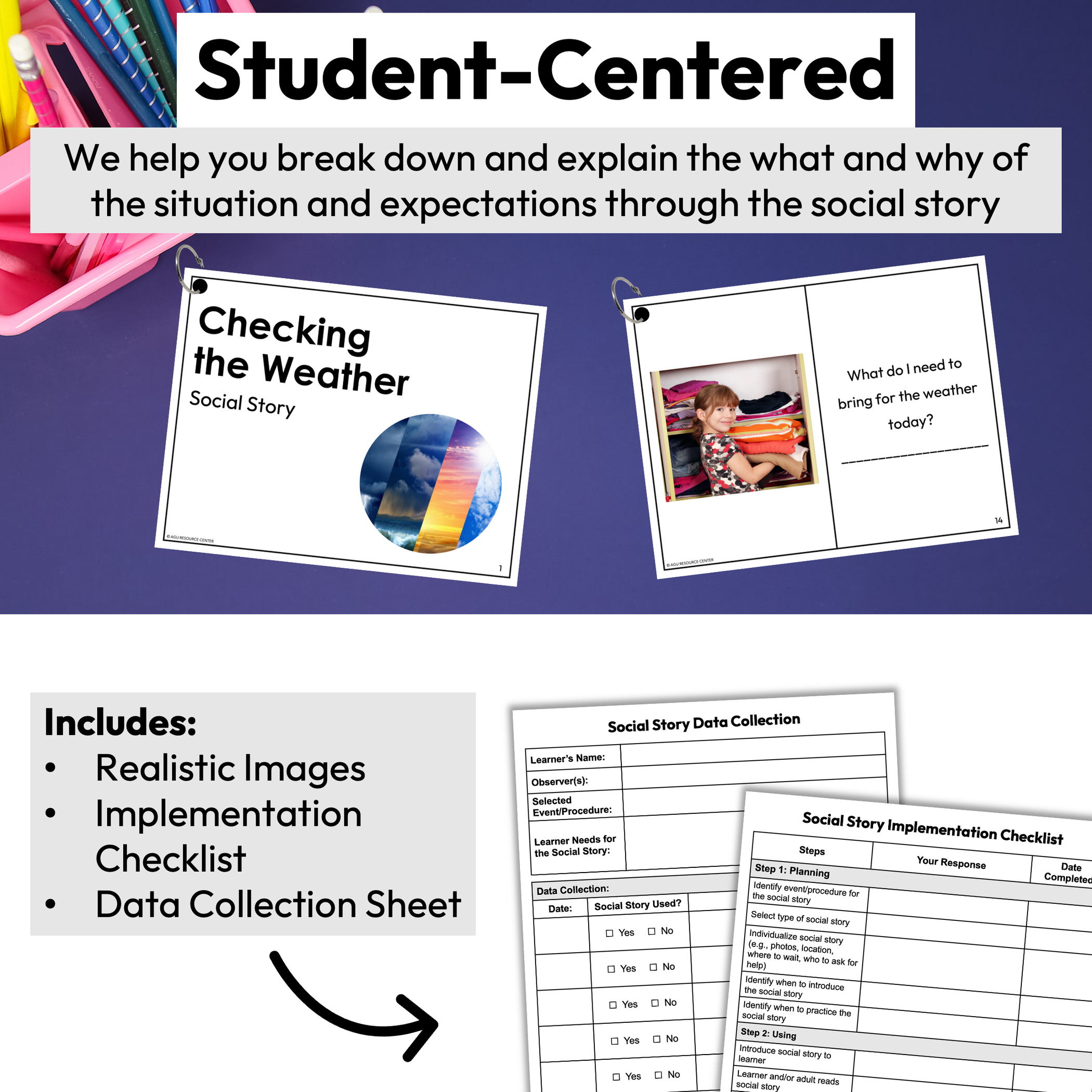 Checking the Weather Social Story Booklet — Autism Grown Up