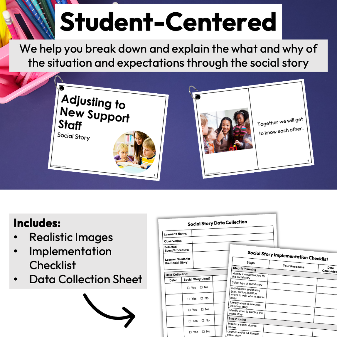 Adjusting to New Support Staff | Social Story Booklet — Autism Grown Up