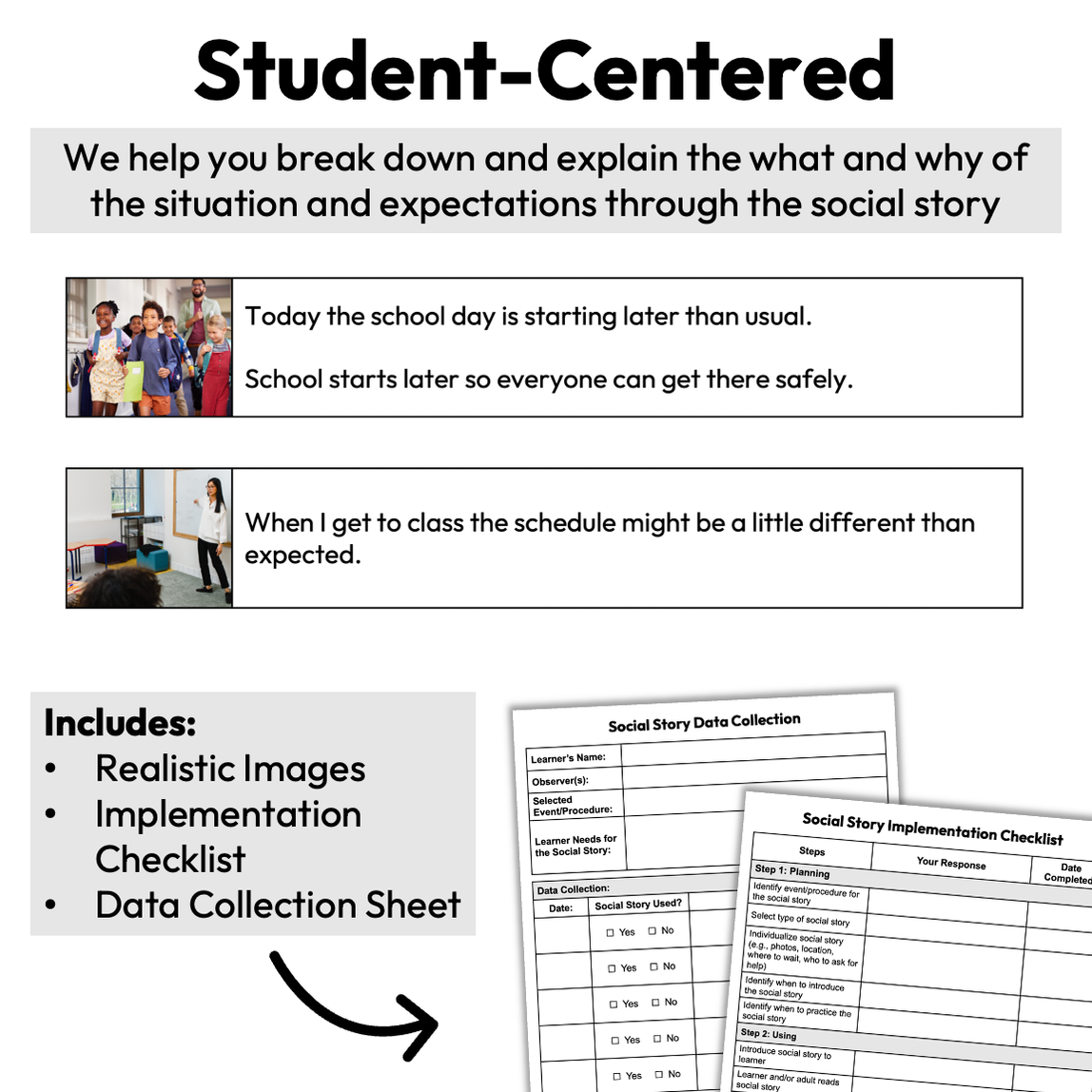 Late Start Days | 1-Page Social Story | Elementary — Autism Grown Up