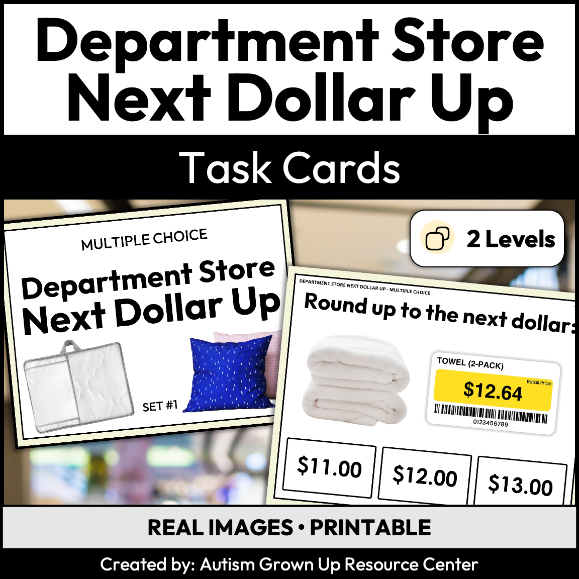 Department Store Next Dollar Up Task Cards for Special Education ...