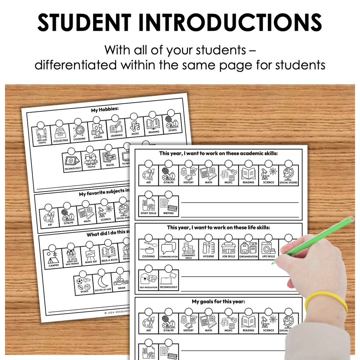 All About Me for Special Education | With Icons — Autism Grown Up