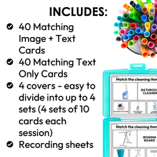 Cleaning Tools | Matching Task Cards | Special Education — Autism Grown Up