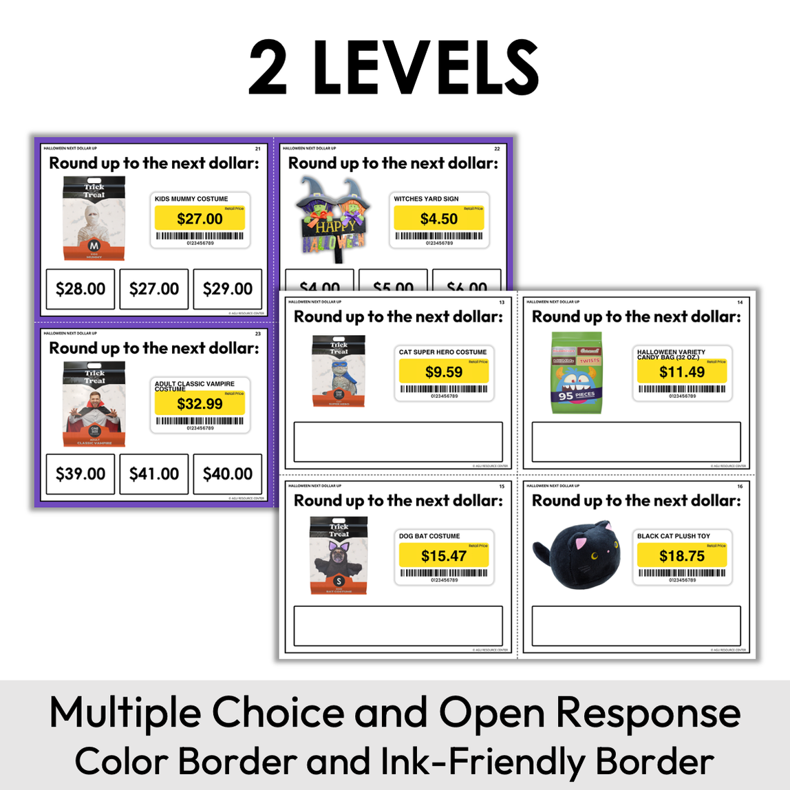 Halloween Next Dollar Up Task Cards for Special Education — Autism Grown Up