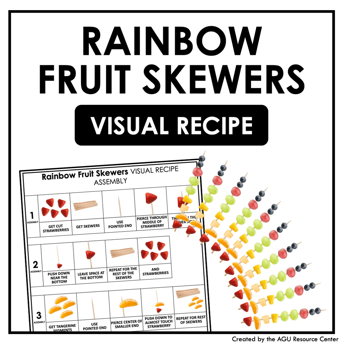 Rainbow Fruit Skewers Visual Recipe — Autism Grown Up