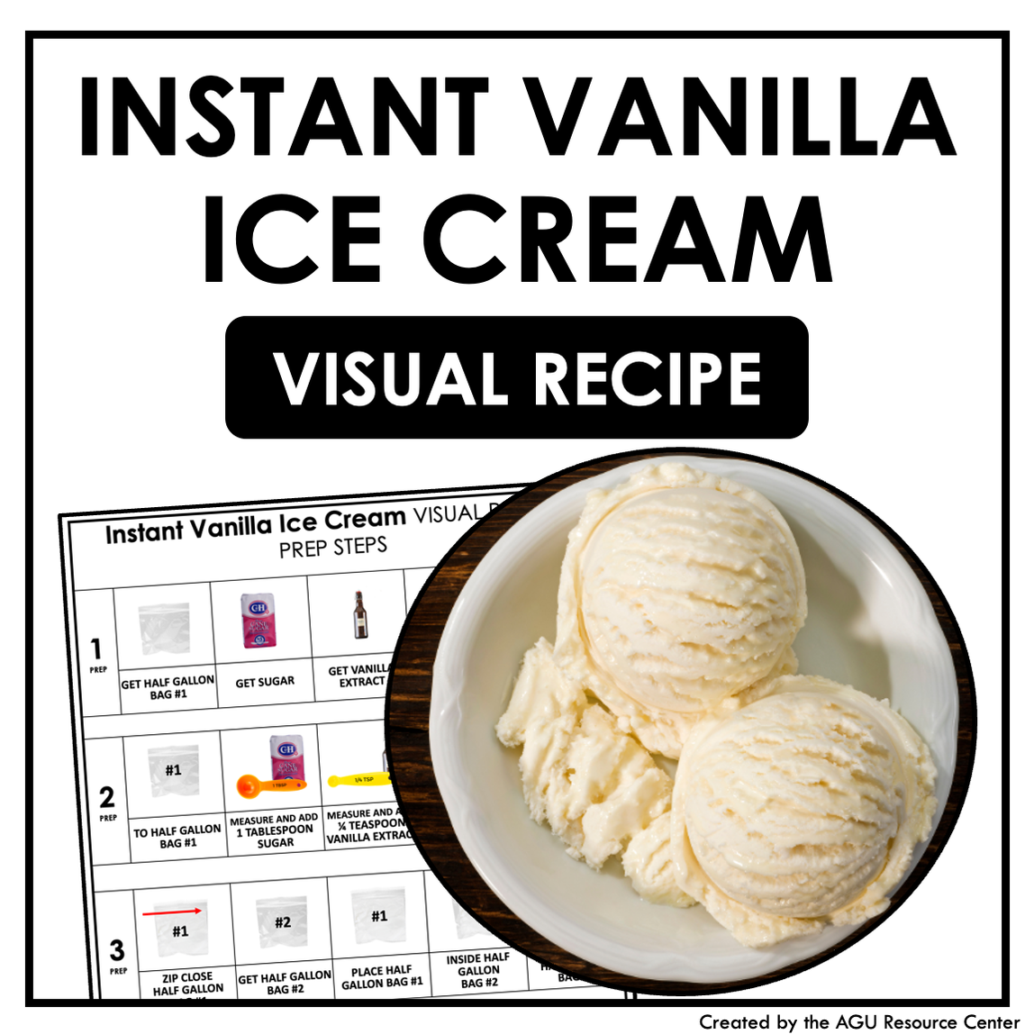 Instant Vanilla Ice Cream Visual Recipe | No-Bake Recipe — Autism Grown Up