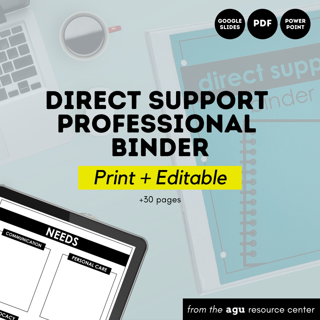 Direct Support Professional Binder — Autism Grown Up