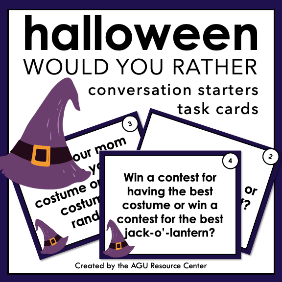 Halloween WOULD YOU RATHER | Icebreakers | Social Task Cards | Printab ...