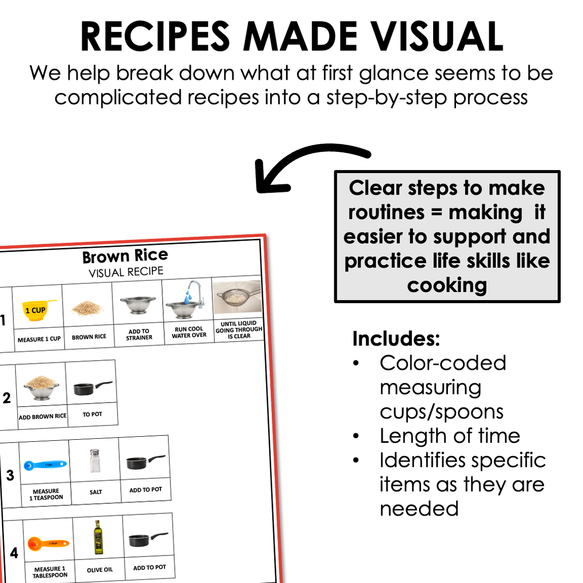 Brown Rice Visual Recipe — Autism Grown Up