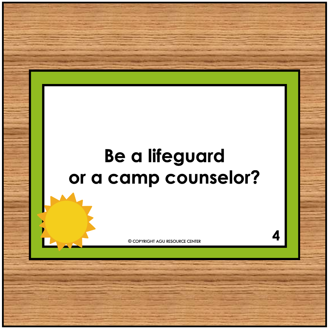 Summer THIS OR THAT | Icebreakers | Social Task Cards | Printable ...