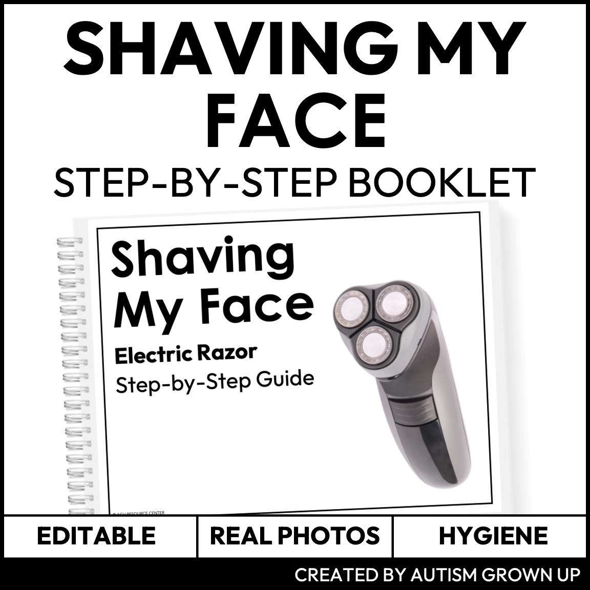 Shaving My Face Step-By-Step Booklet | Editable — Autism Grown Up