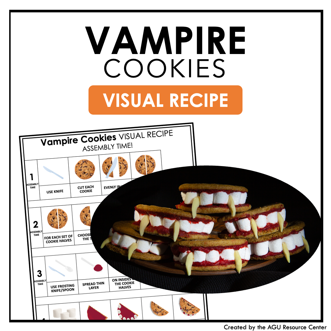 Vampire Cookies Visual Recipe | Halloween Activities — Autism Grown Up