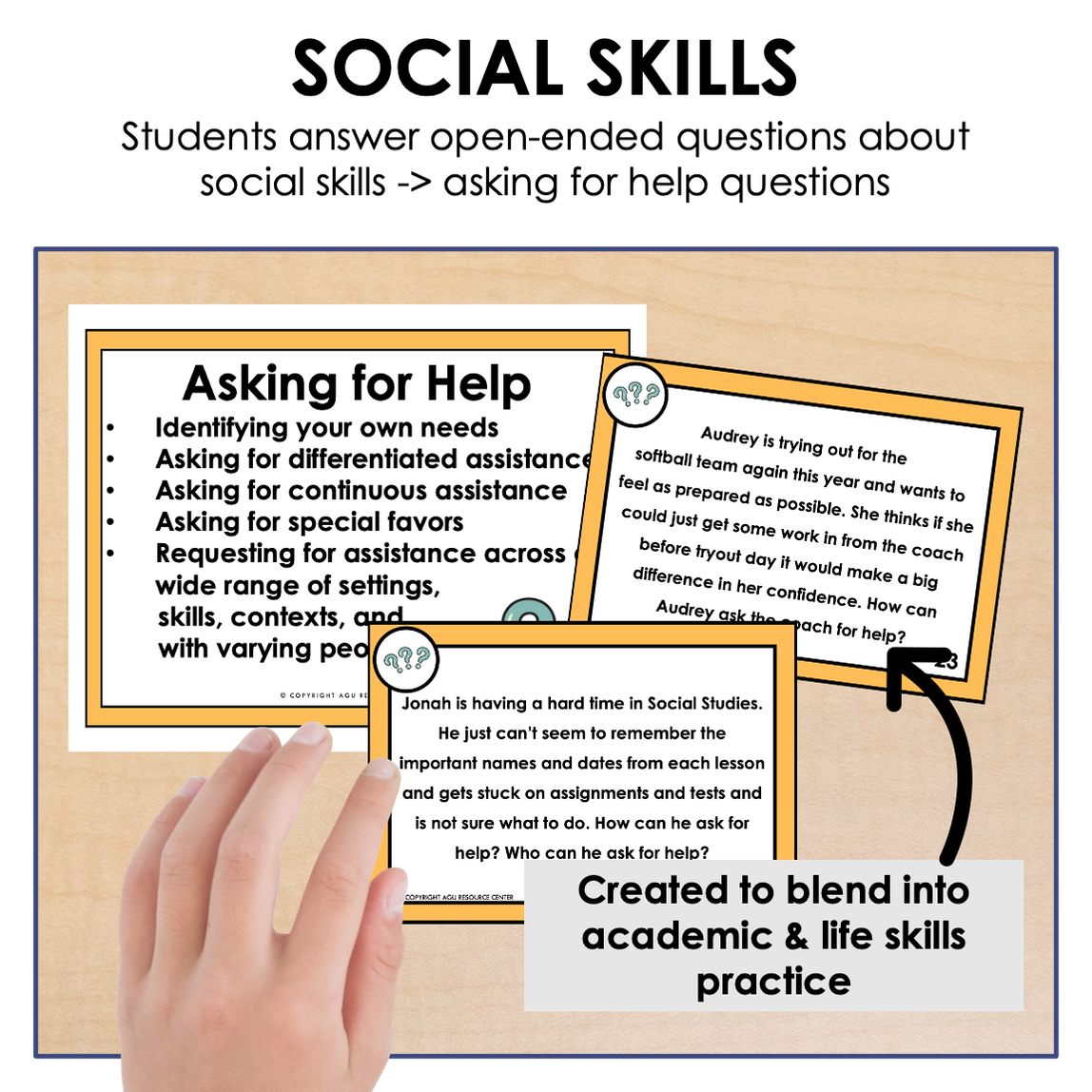 Asking for Help | Social Skills Activities | Scenario Task Cards ...