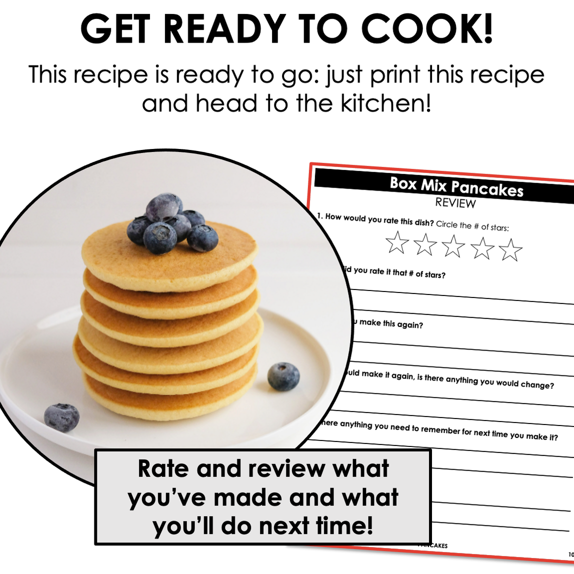 Box Mix Pancakes Visual Recipe — Autism Grown Up