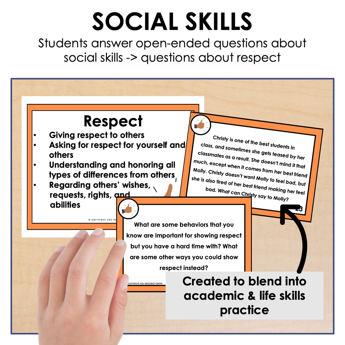 Respect | Social Skills Activities | Scenario Task Cards — Autism Grown Up