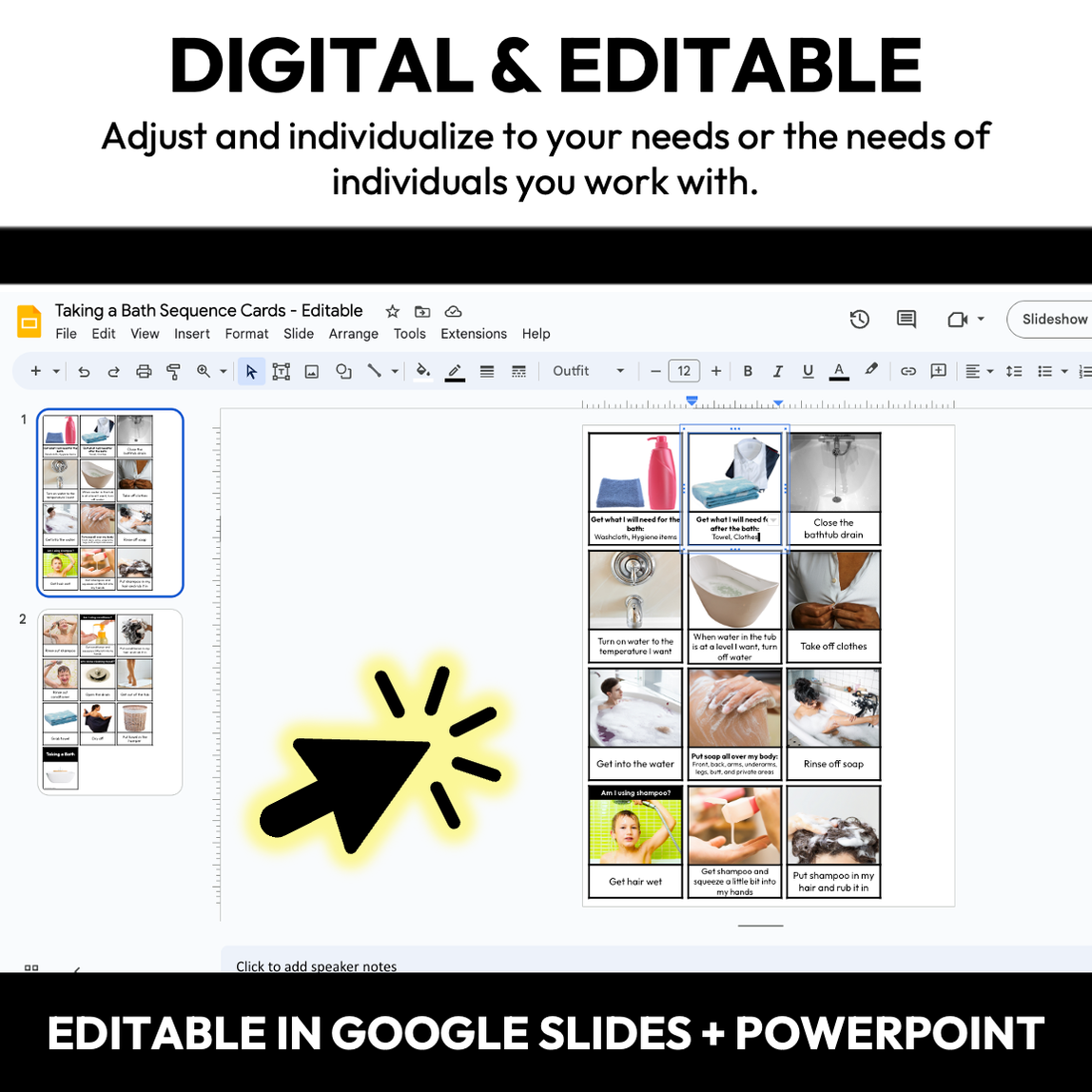 Taking a Bath Visual Sequence Cards — Autism Grown Up