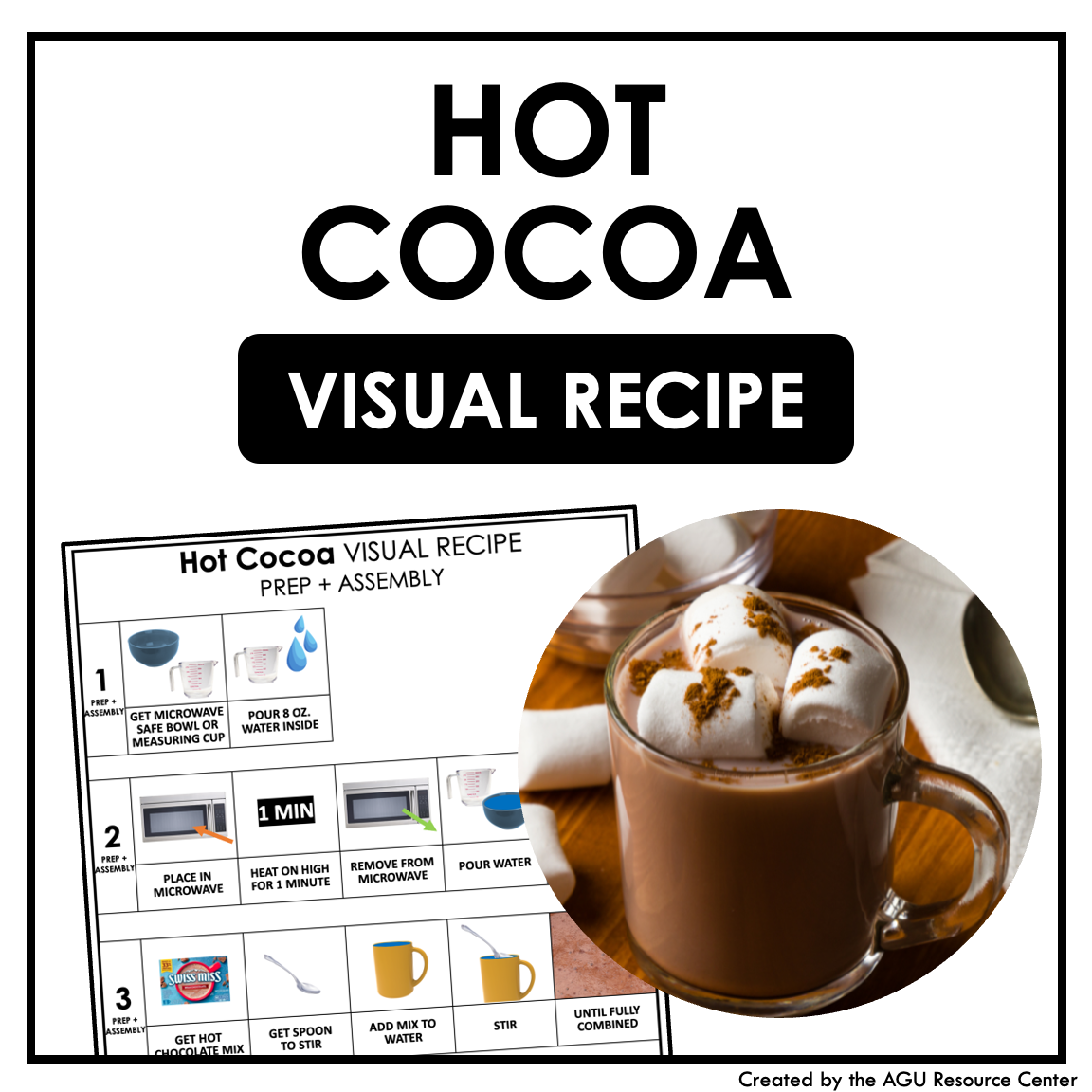 Hot Cocoa Visual Recipe — Autism Grown Up