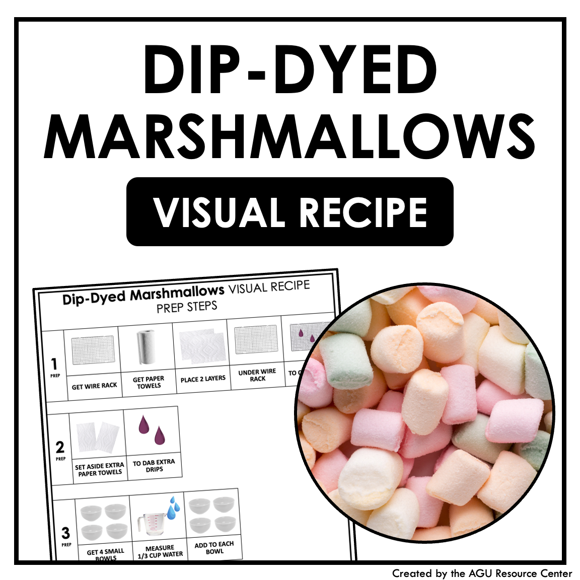 Dip-Dyed Marshmallows Visual Recipe — Autism Grown Up