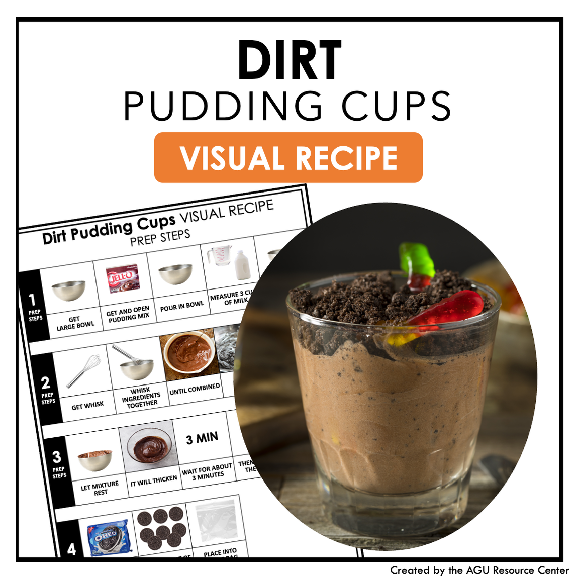 Dirt Pudding Cups Visual Recipe | Halloween Activities — Autism Grown Up