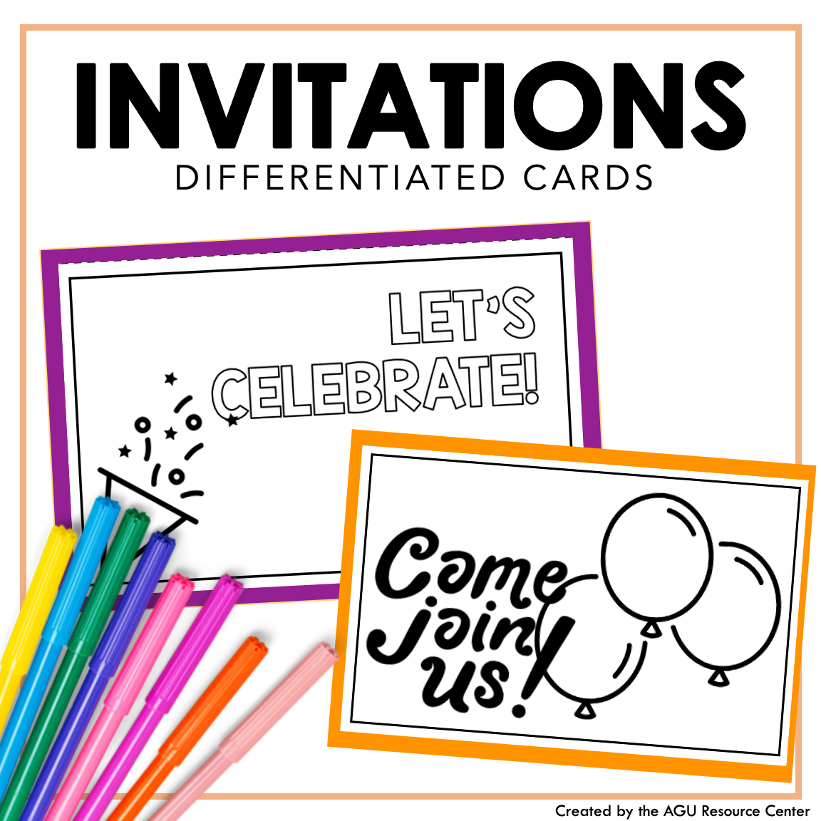 Invitation Cards | Differentiated Writing for Special Education ...