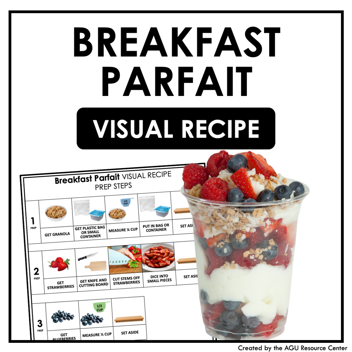 Breakfast Parfait Visual Recipe — Autism Grown Up