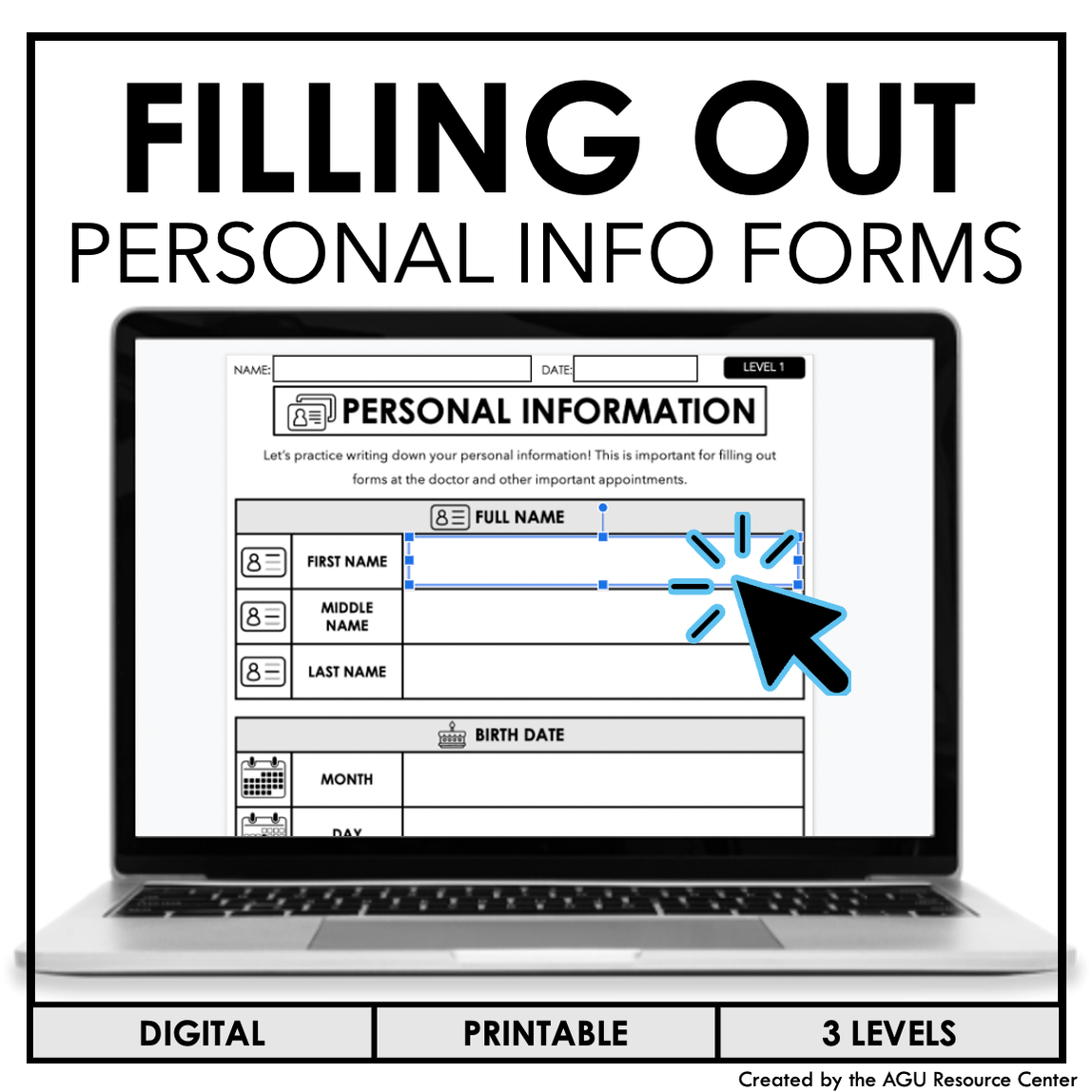 Personal Information Practice Forms for Special Education — Autism Grown Up