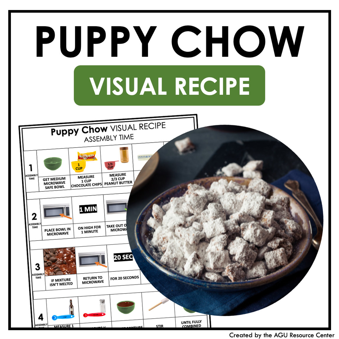 Puppy Chow Visual Recipe — Autism Grown Up