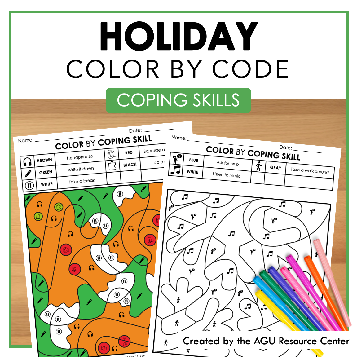 Holiday Color by Code | Coping Skills — Autism Grown Up