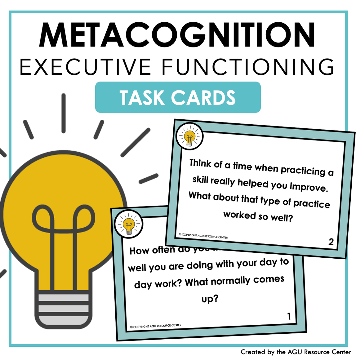 Metacognition | Executive Functioning Skills Task Cards — Autism Grown Up