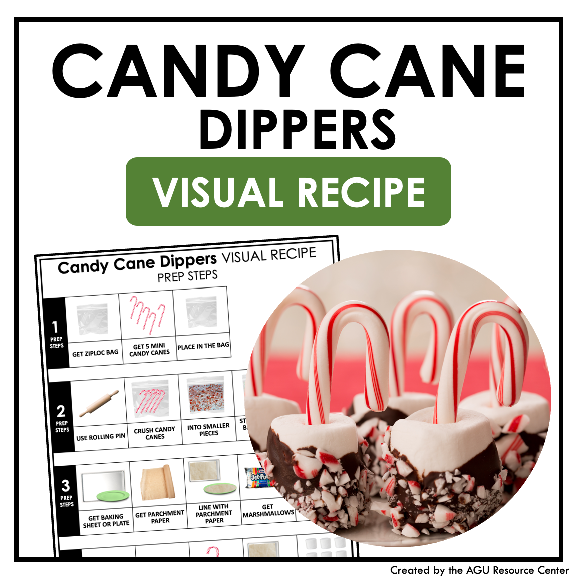Candy Cane Dippers Visual Recipe — Autism Grown Up