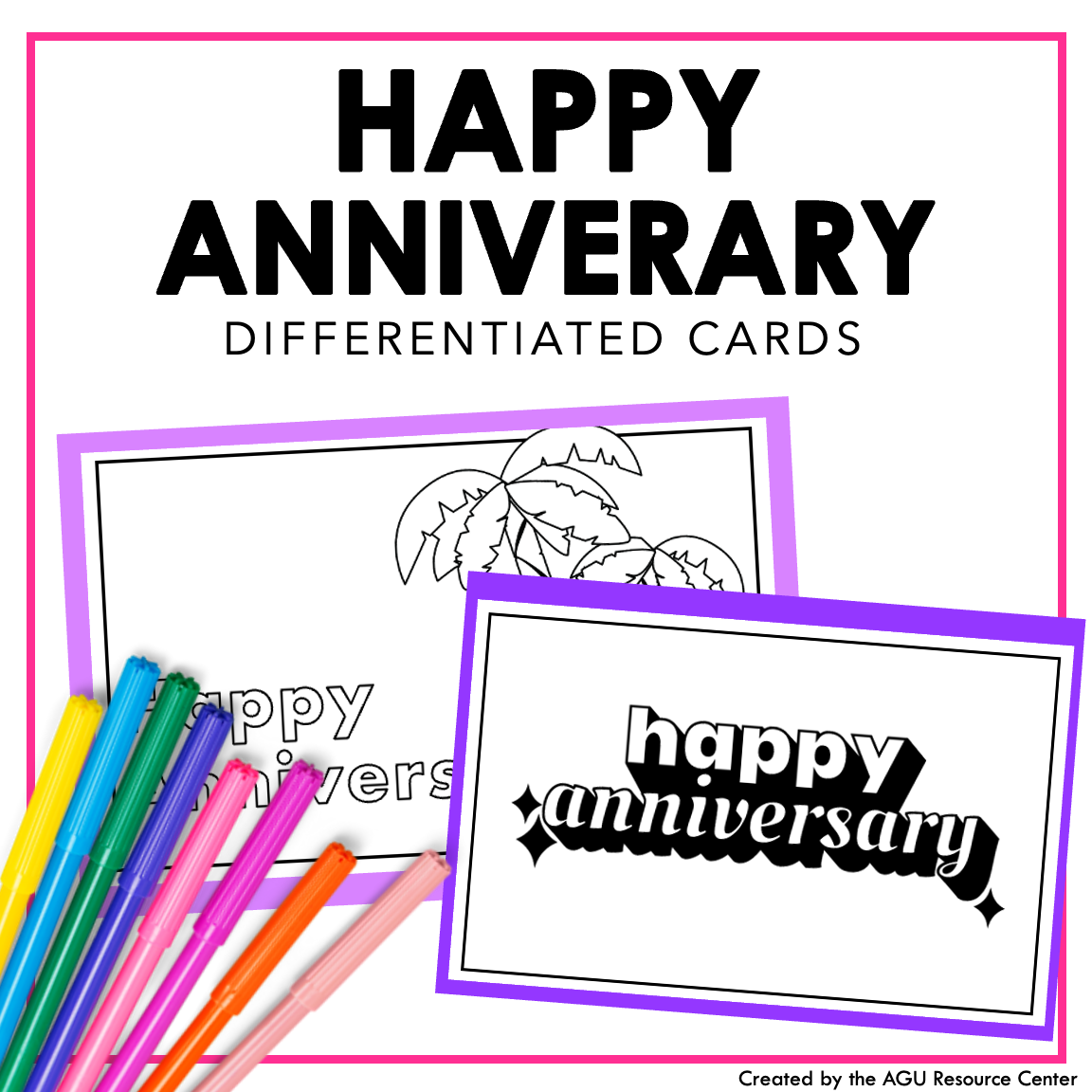 Happy Anniversary Greeting Cards | Differentiated Writing for Special ...