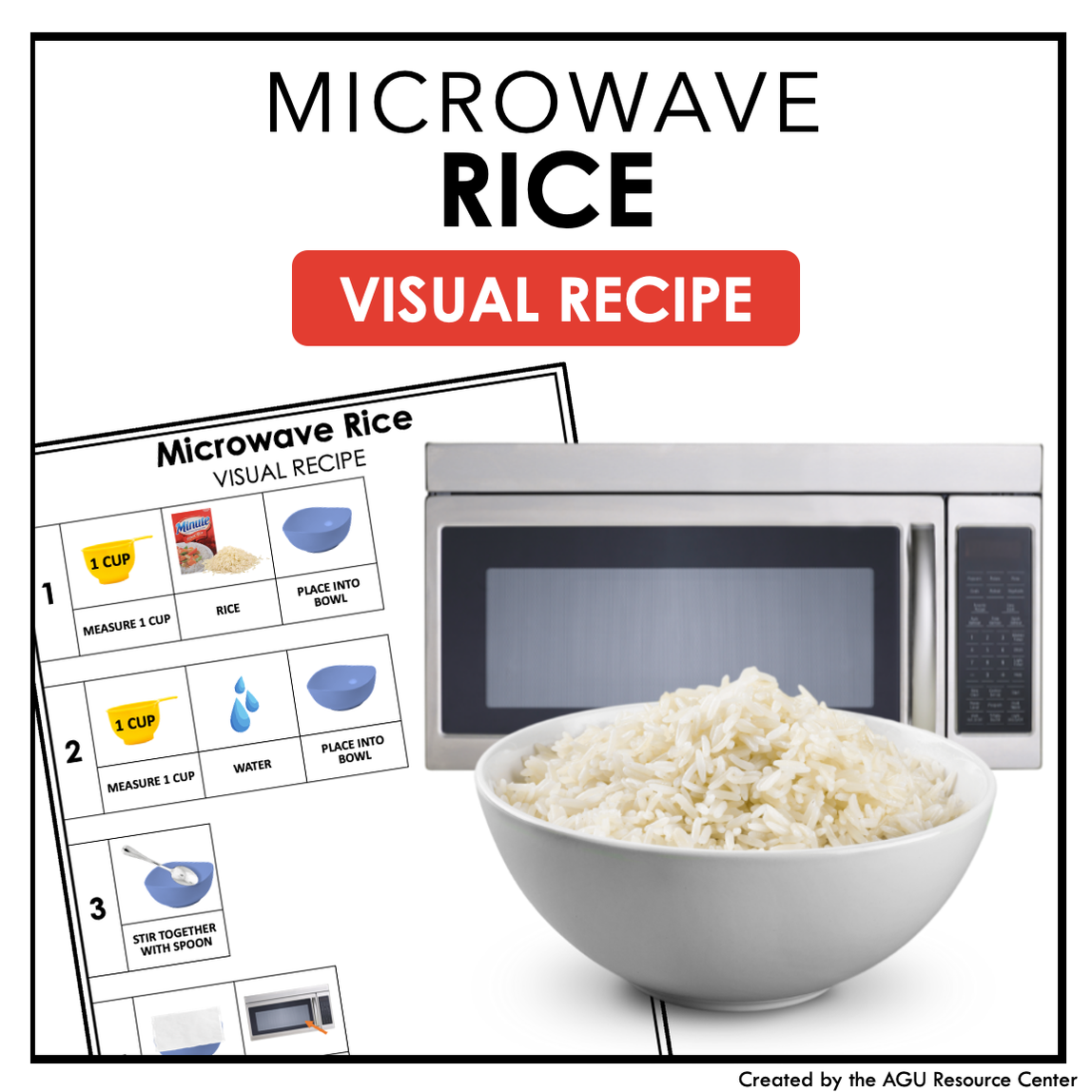 Microwave Rice Visual Recipe — Autism Grown Up