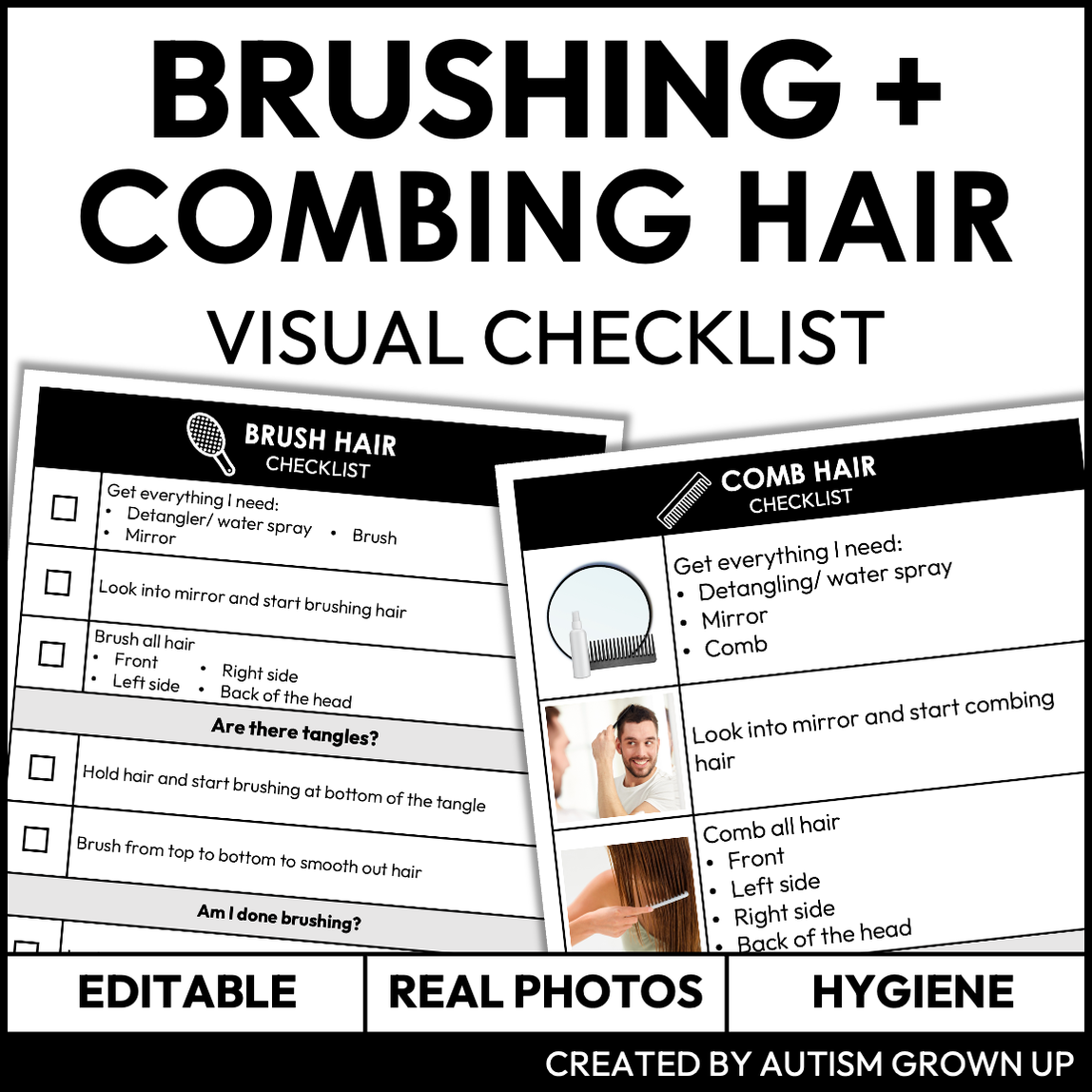 Comb + Brush My Hair Checklist — Autism Grown Up