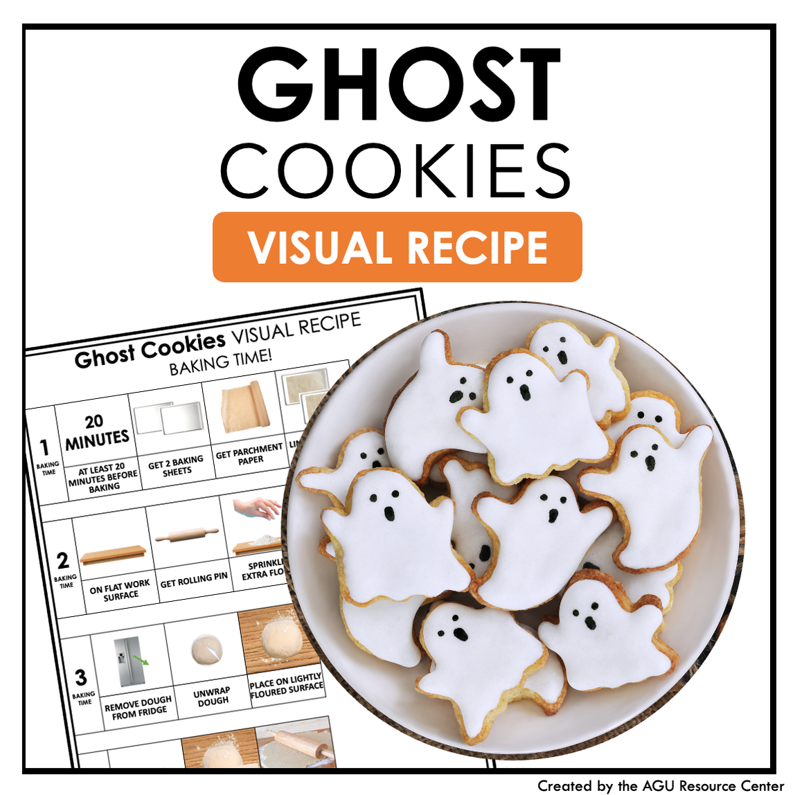 Ghost Cookies Visual Recipe | Halloween Activities for Special Educati ...