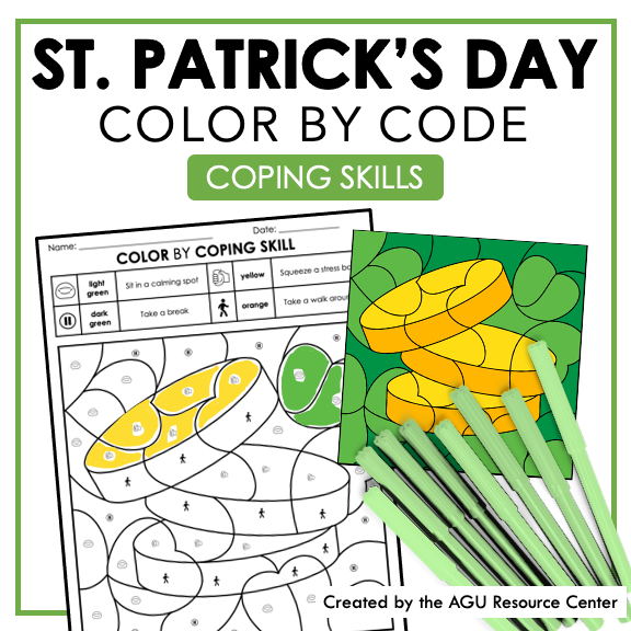St. Patrick's Day Color by Code | Coping Skills Activity — Autism Grown Up